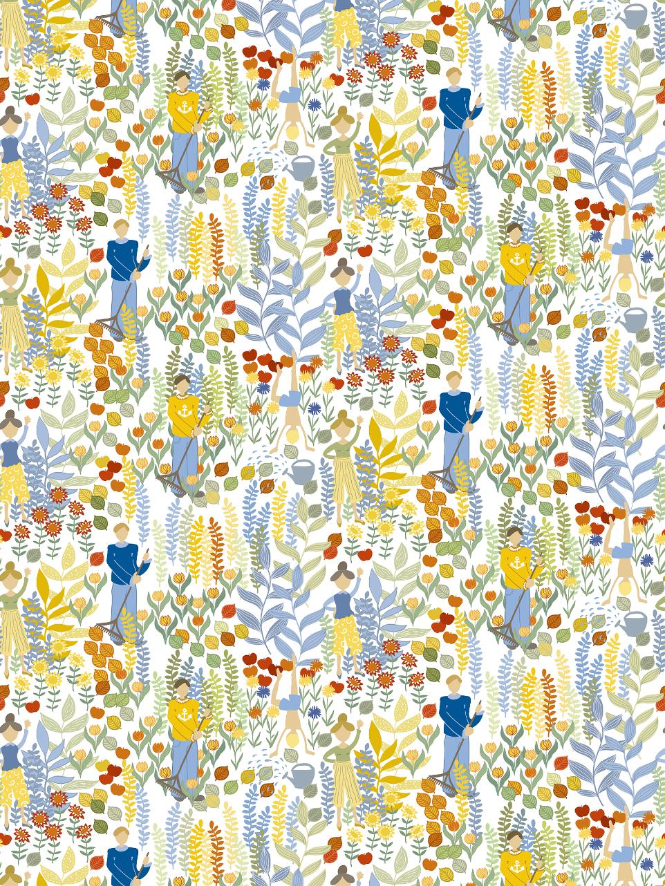 Trädgård multi tyg metervara - Arvidssons